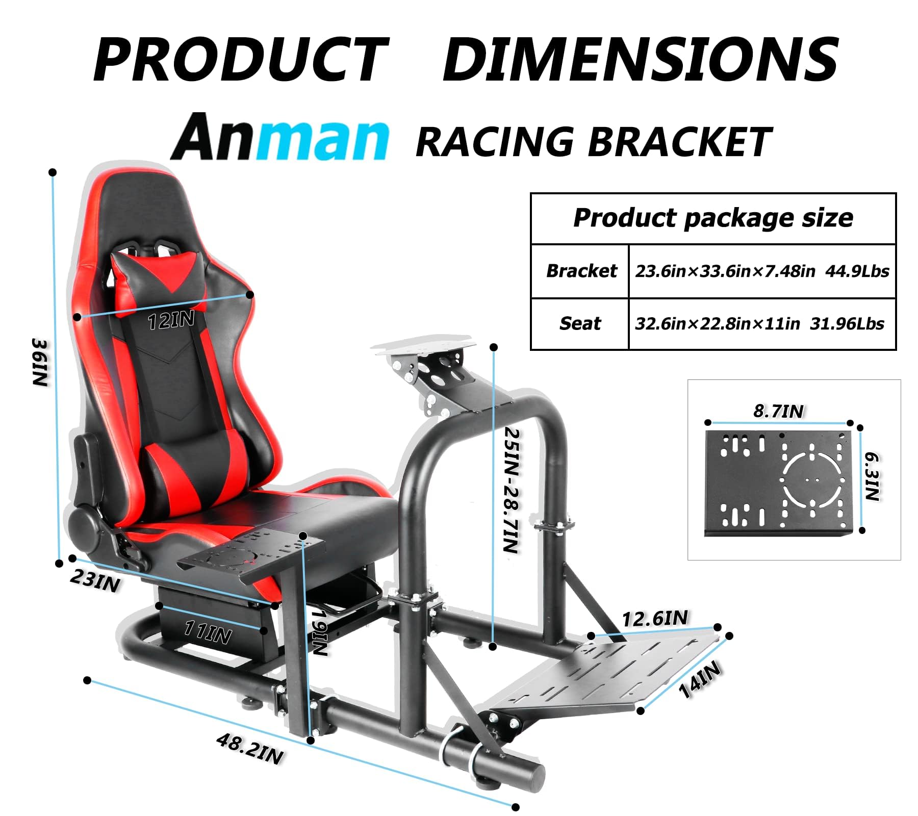 Mua Anman G27 Pro Driving Wheel Stand Racing Simulator Cockpit With ...