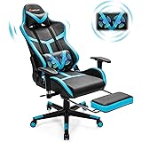 Amazon.com: Goplus Gaming Chair, Massage Office Chair Computer Gaming ...