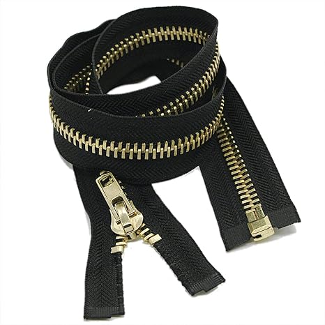 Amazon.com: #10 25 Inch Metal Zipper Brass Separating Jacket Zipper ...
