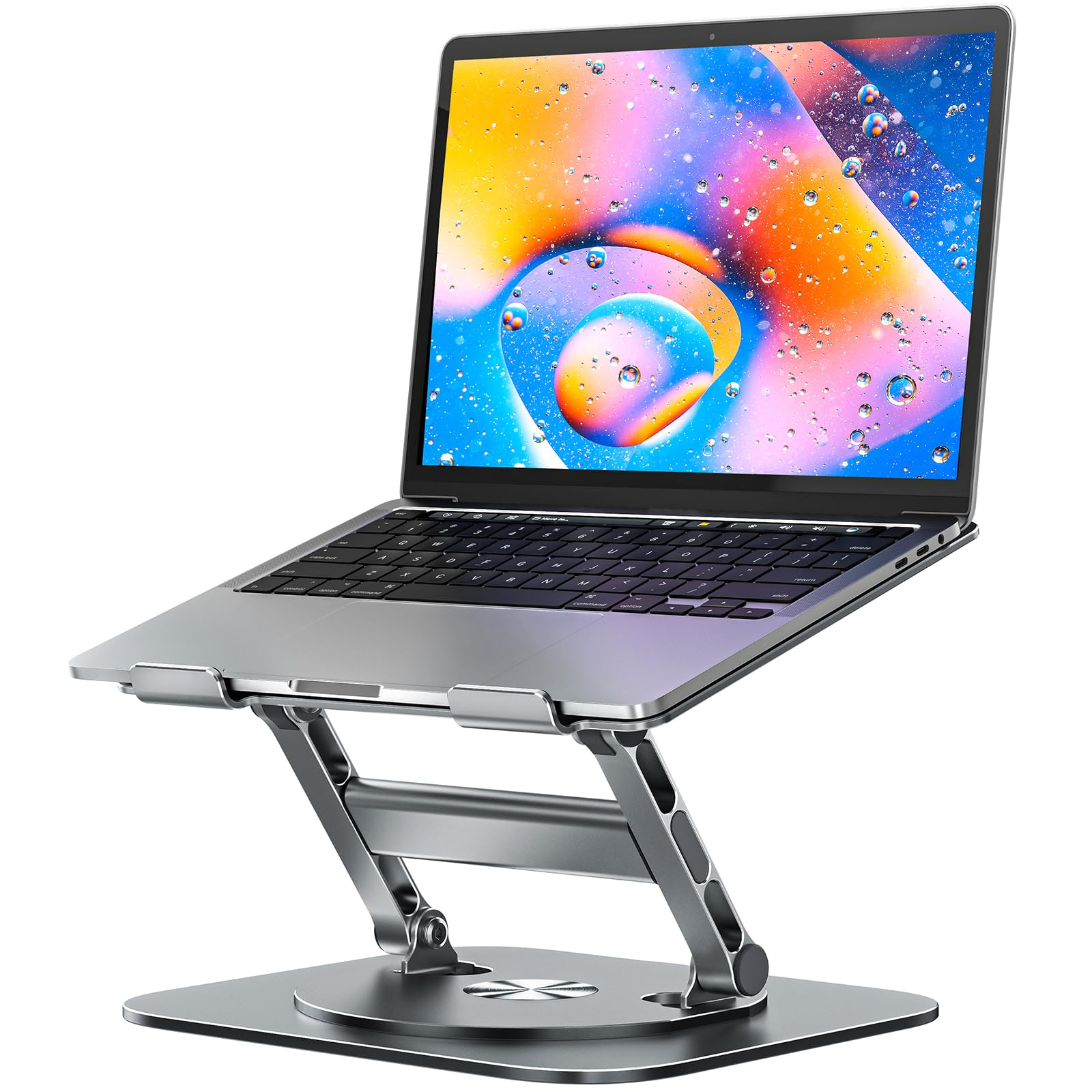MCHOSE Laptop Stand, 360 Swivel Aluminum Computer Stand Ergonomic ...