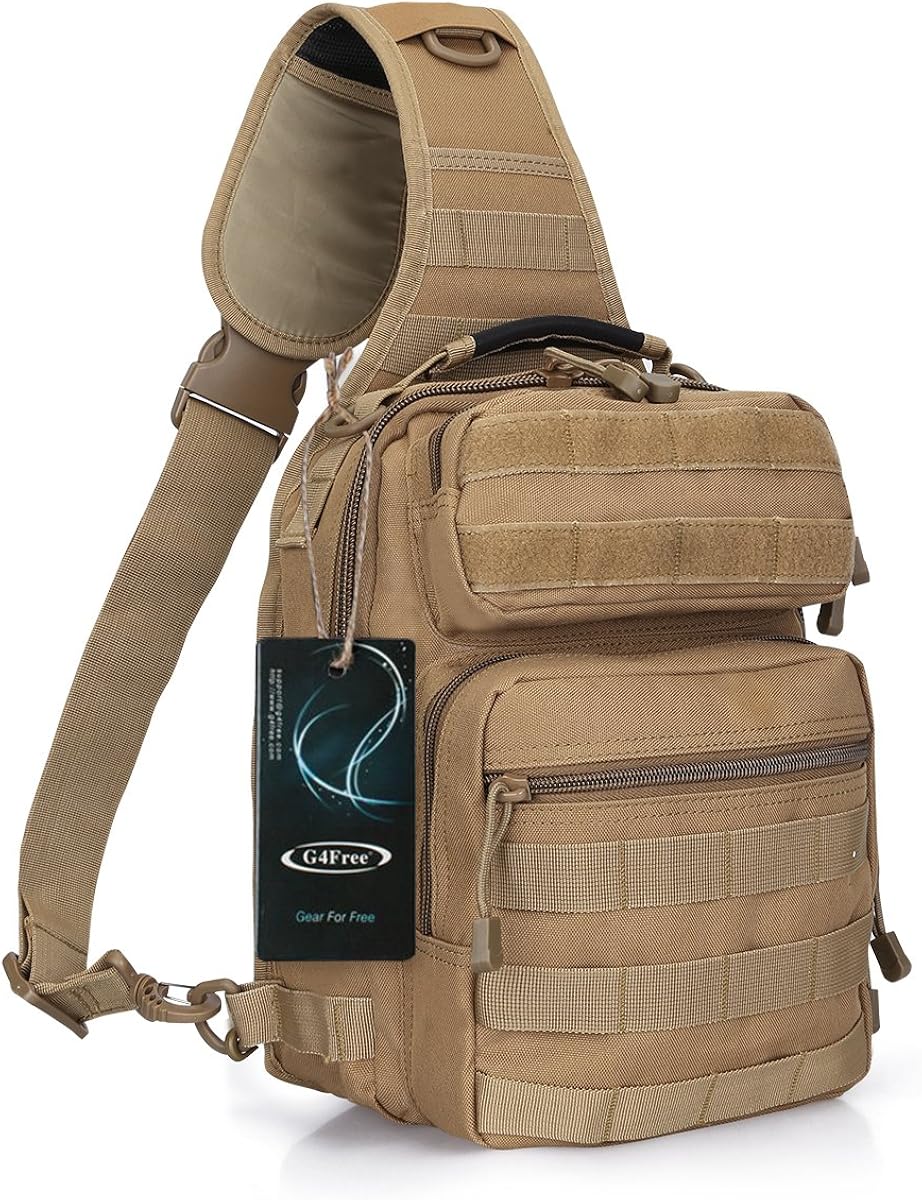 G4Free Small Tactical Sling Bag Lightweight Military Backpack Outdoor ...