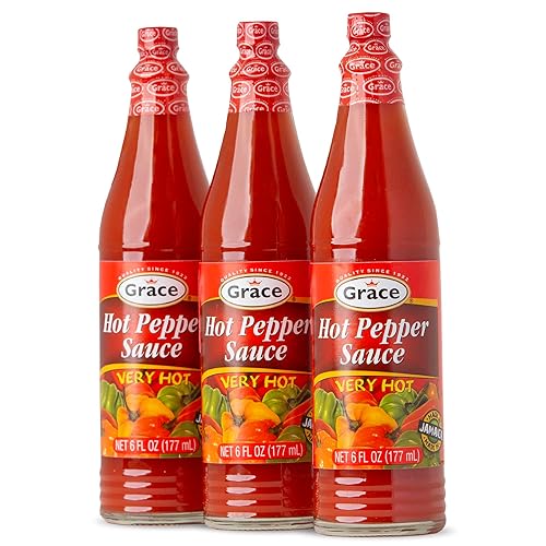 Grace Hot Pepper Sauce 6oz - 3 Pack Hot Sauce Bottles - Jamaican Scotch ...