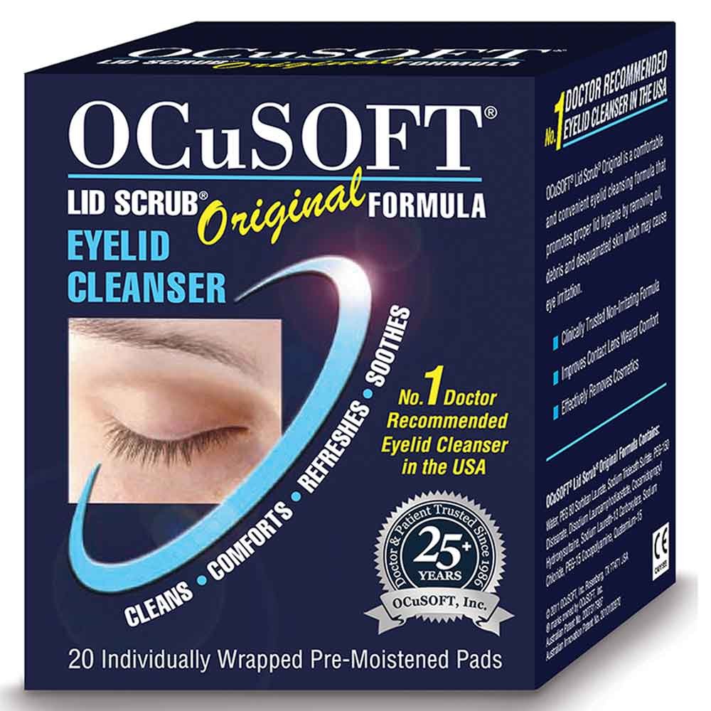 New - Ocusoft Lid Scrub Original Eyelid Cleanser - 20 Individually ...