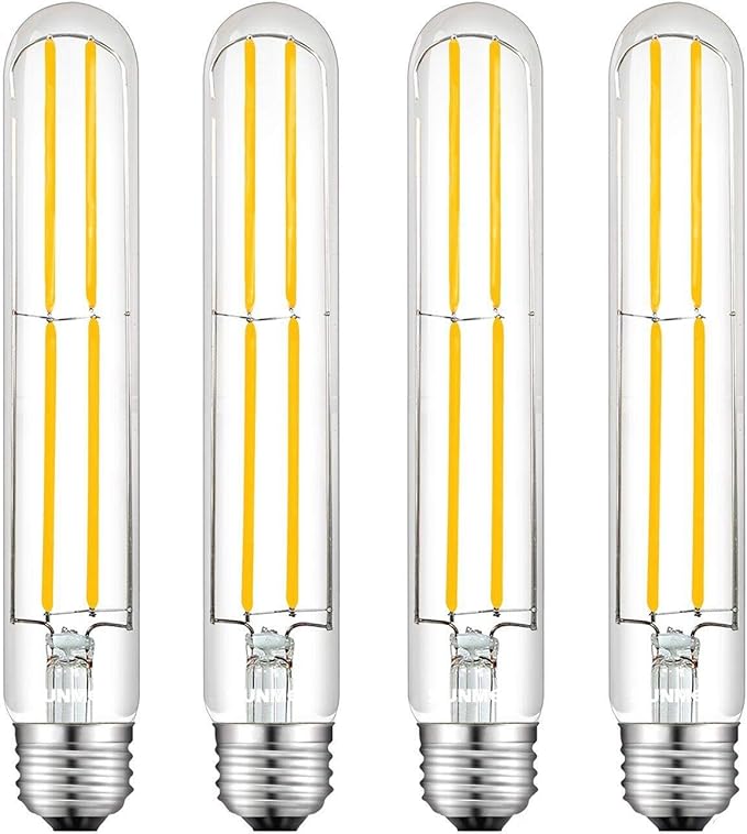 SUNMEG T10 LED Bulbs Edison Light 8W LED Tubular Bulb Dimmable, Soft ...