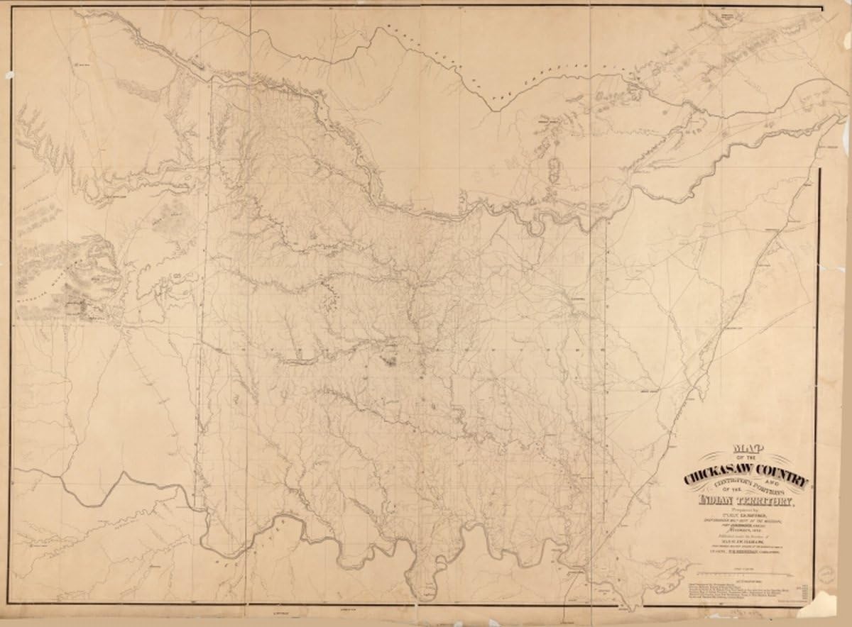 Amazon.com: Map: 1872 of The Chickasaw Country : and contiguous ...