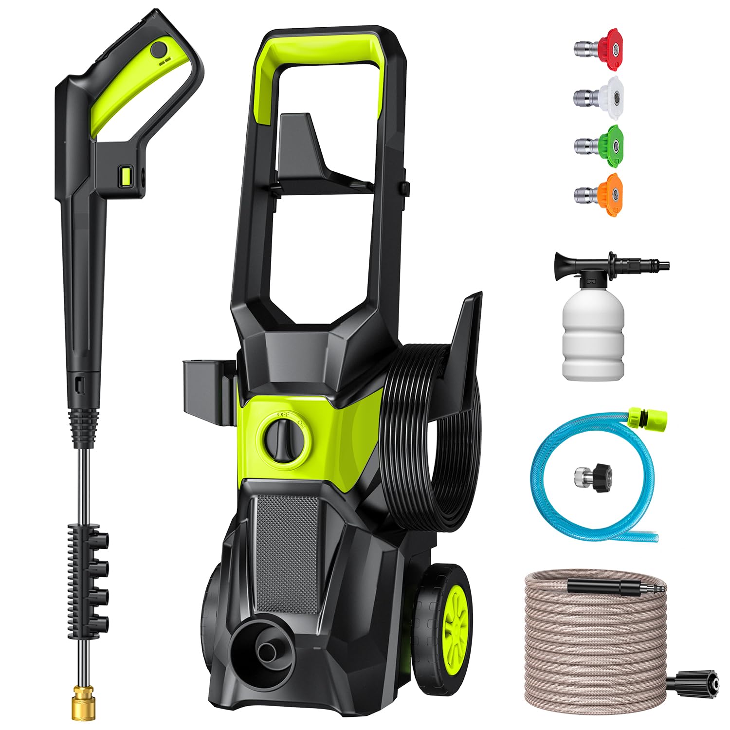 Electric Pressure Washer, 4800PSI Max 3.2GPM High Pressure Power Washer ...