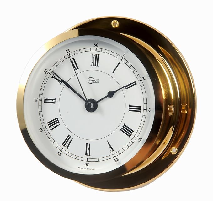 Barigo Wall Ship Clock Brass: Amazon.co.uk: Kitchen & Home