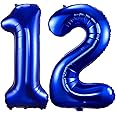 Amazon.com: Navy Blue 12 Balloon Numbers,40 Inch Dark Blue 12 or 21 ...