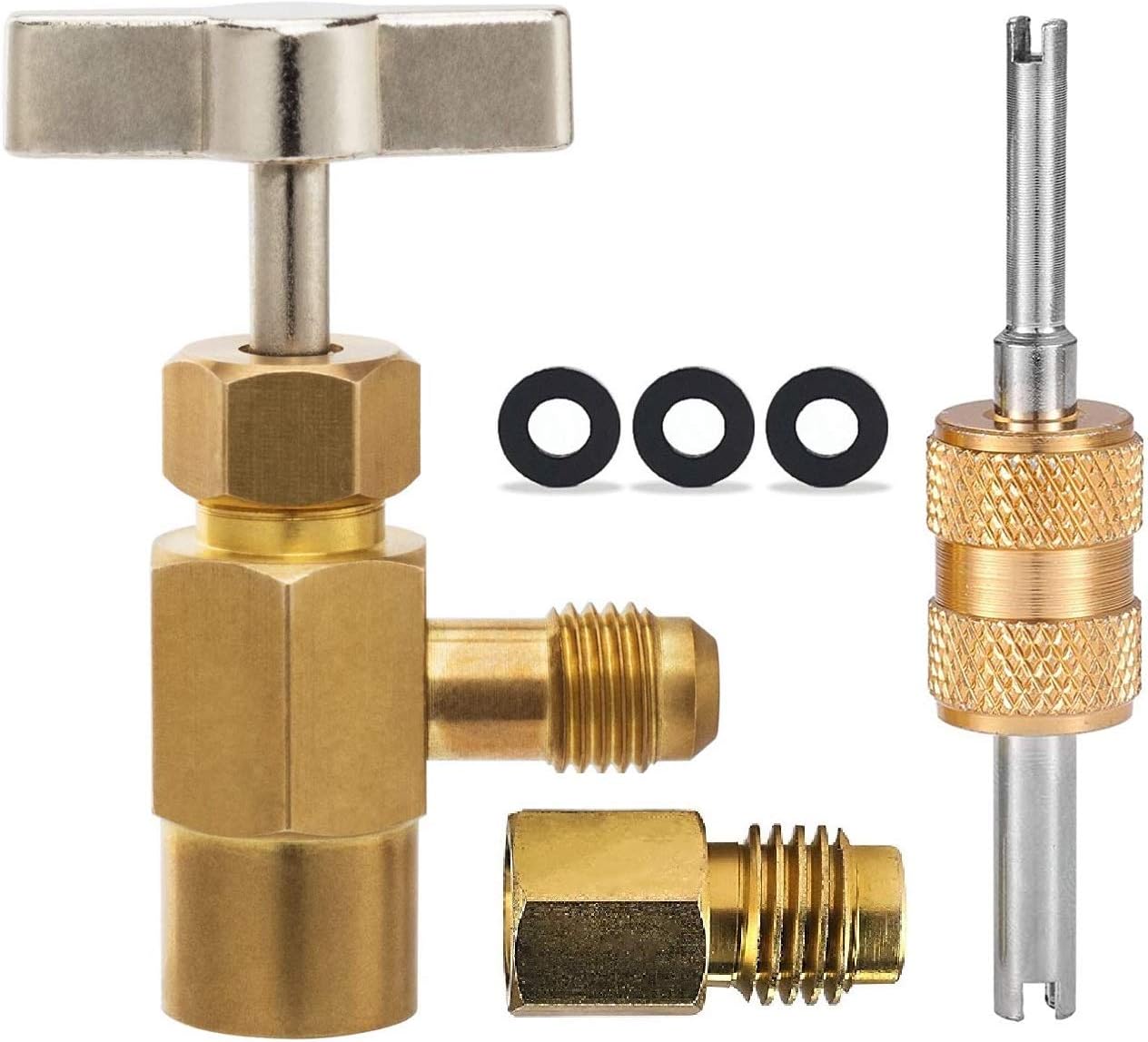 Amazon.com: R134A Self Sealing Can Tap Valve Refrigerant Dispenser Tool ...