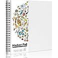 Amazon.com: 135lb/200gsm Marker Paper Pad, 8.3×8.9in Double Sided ...