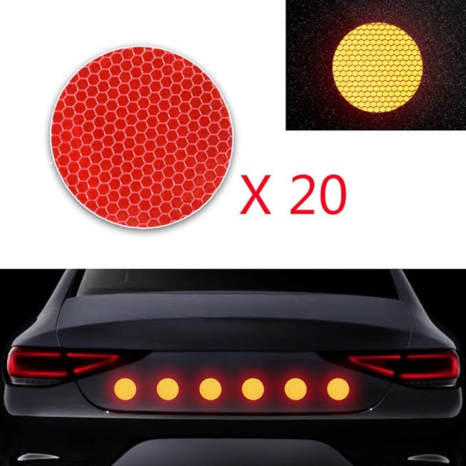 Amazon.com: 20x Reflective Reflector Sticker Self Adhesive Safety ...