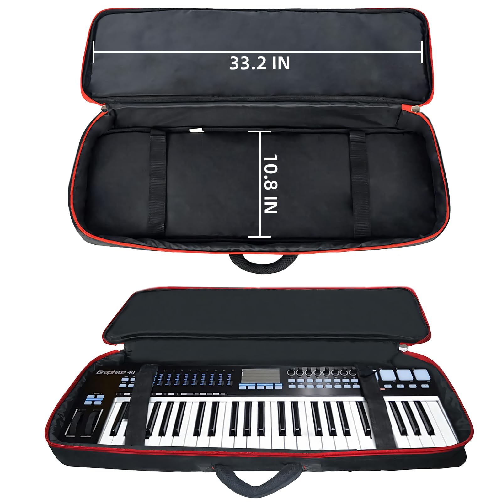 Chehery 49 Key Keyboard Case Carrying Bag - Keyboard Piano Gig Bag ...