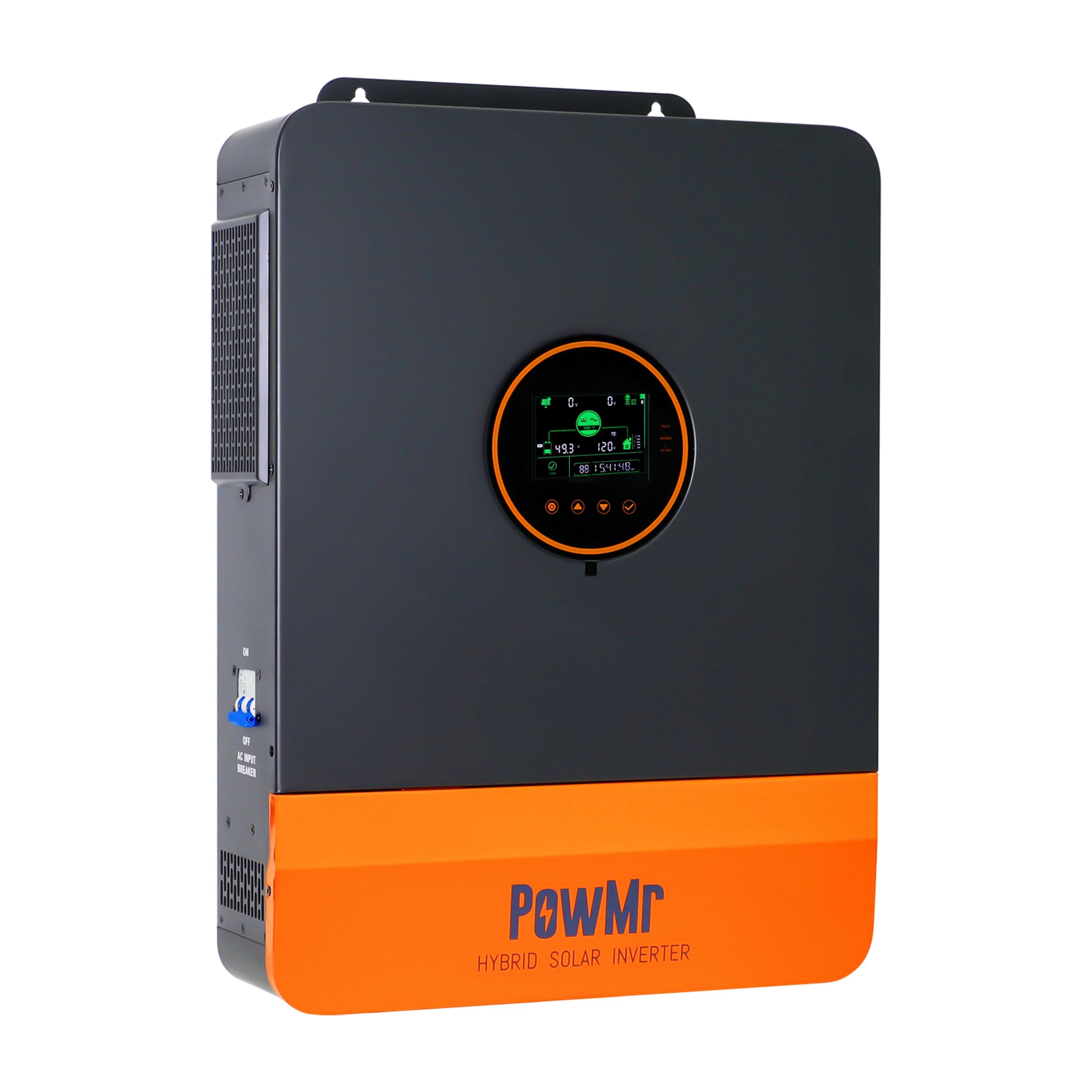 PowMr 6500W Hybrid Solar Inverter, 48V DC to 110V/240V AC, Split Phase Inverter with 140A MPPT ...