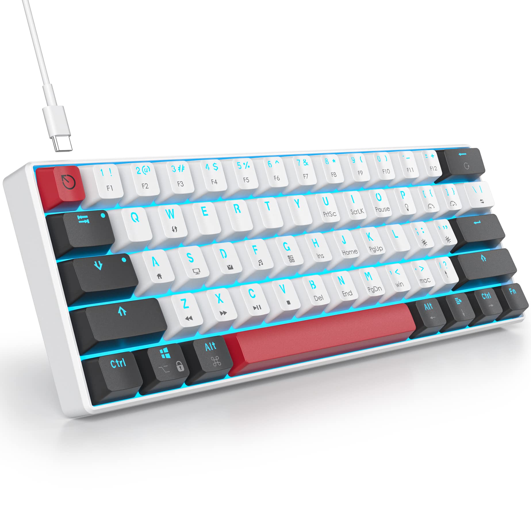 Mua Ussixchare 60% Mechanical Keyboard Mini Gaming Keyboard 60 Percent ...