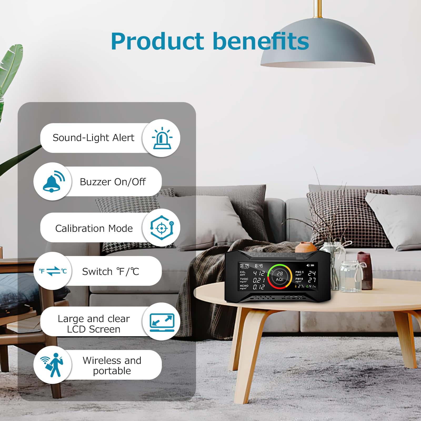 Mua Simbow Air-Guardian AQ Air Quality Monitor, Indoor CO2 Monitor (PM2 ...