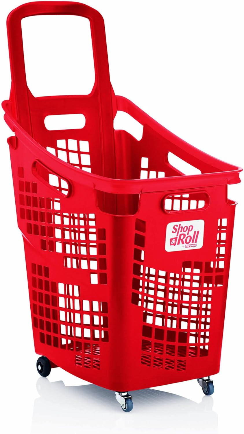 Araven Shop N Roll - X-Large 4 Wheel Plastic Shopping Trolley Basket ...
