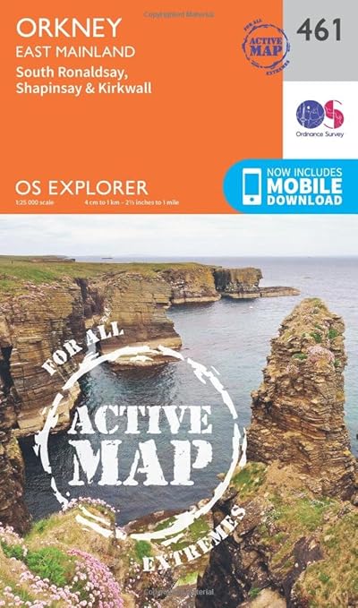 OS Explorer Map Active 461 Orkney - East Mainland OS Explorer Active ...