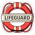 Amazon.com: Lifeguard Sticker Weatherproof Window Decal Vinyl Small ...
