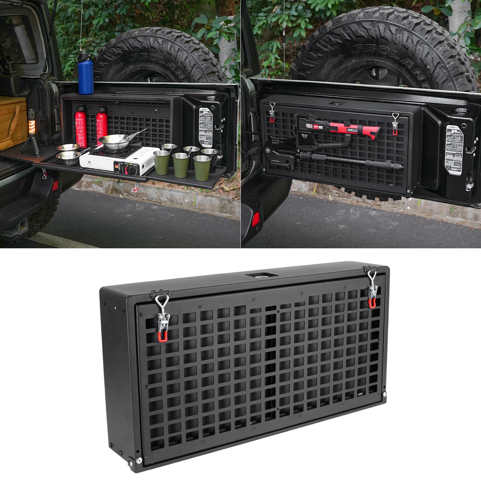 Tailgate Table Rear Foldable Cargo Shelf Tailgate Table Storage Lock ...