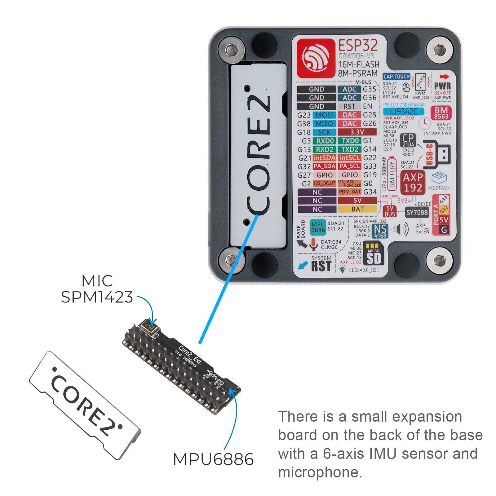 Mua MakerFocus M5Stack Core2 ESP32 Development Kit 2nd Generation Core Device CP2104 MPU 6886 ...