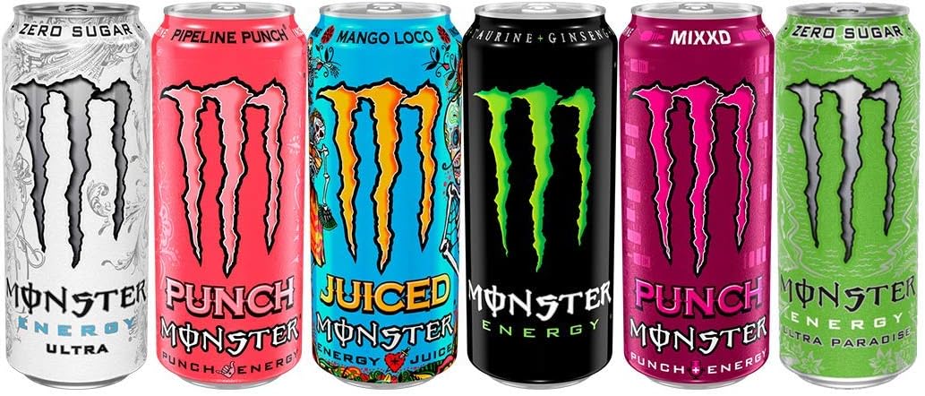 Monster Energy Mega Mixed Variety Pack x6 - Original, Ultra, Ultra ...