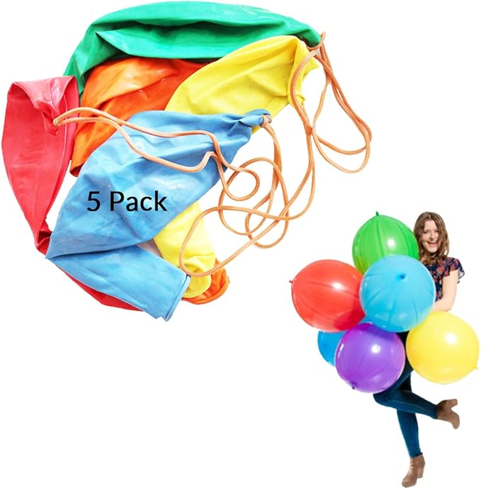 Balloons With Elastic Bands - 5 Pieces - Great Fun For All Age: Amazon ...