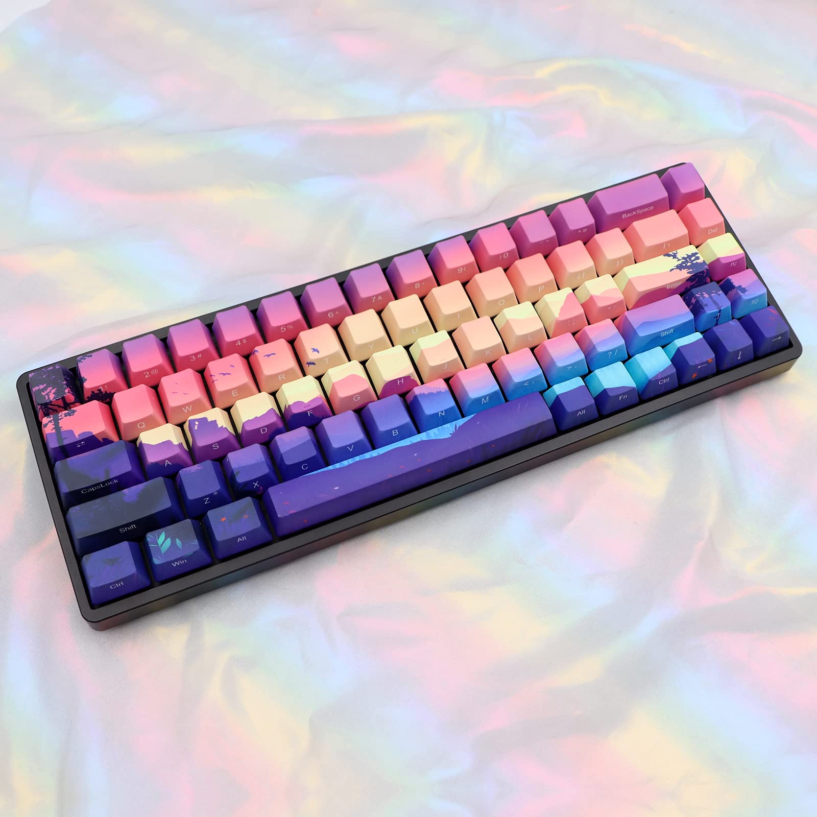 Mua JSJT Keycaps 65 Percent-Custom Keycaps 68 Keys Side Printed Keycaps ...