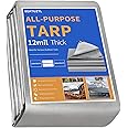 Amazon.com: EEATUZTL Sliver Tarps Heavy Duty Waterproof, 12 Mil Large Tarps with Grommets and ...
