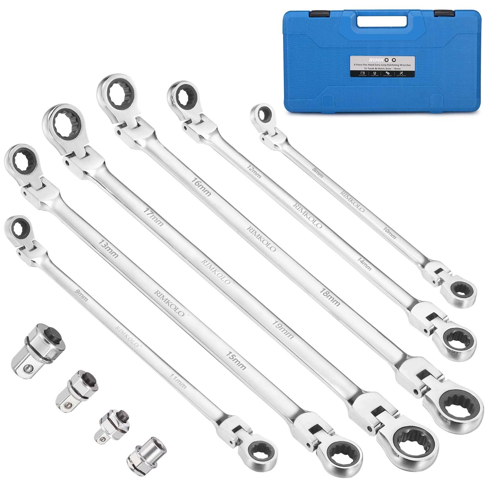 Mua 6-Piece Extra Long Flex-Head Ratcheting Wrench Set, 72-Tooth Double ...