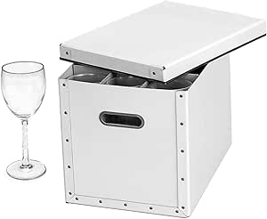 Amazon.com: cargo Modern Stemware Storage Box, White, 10 by 9-3/4 by 13 ...