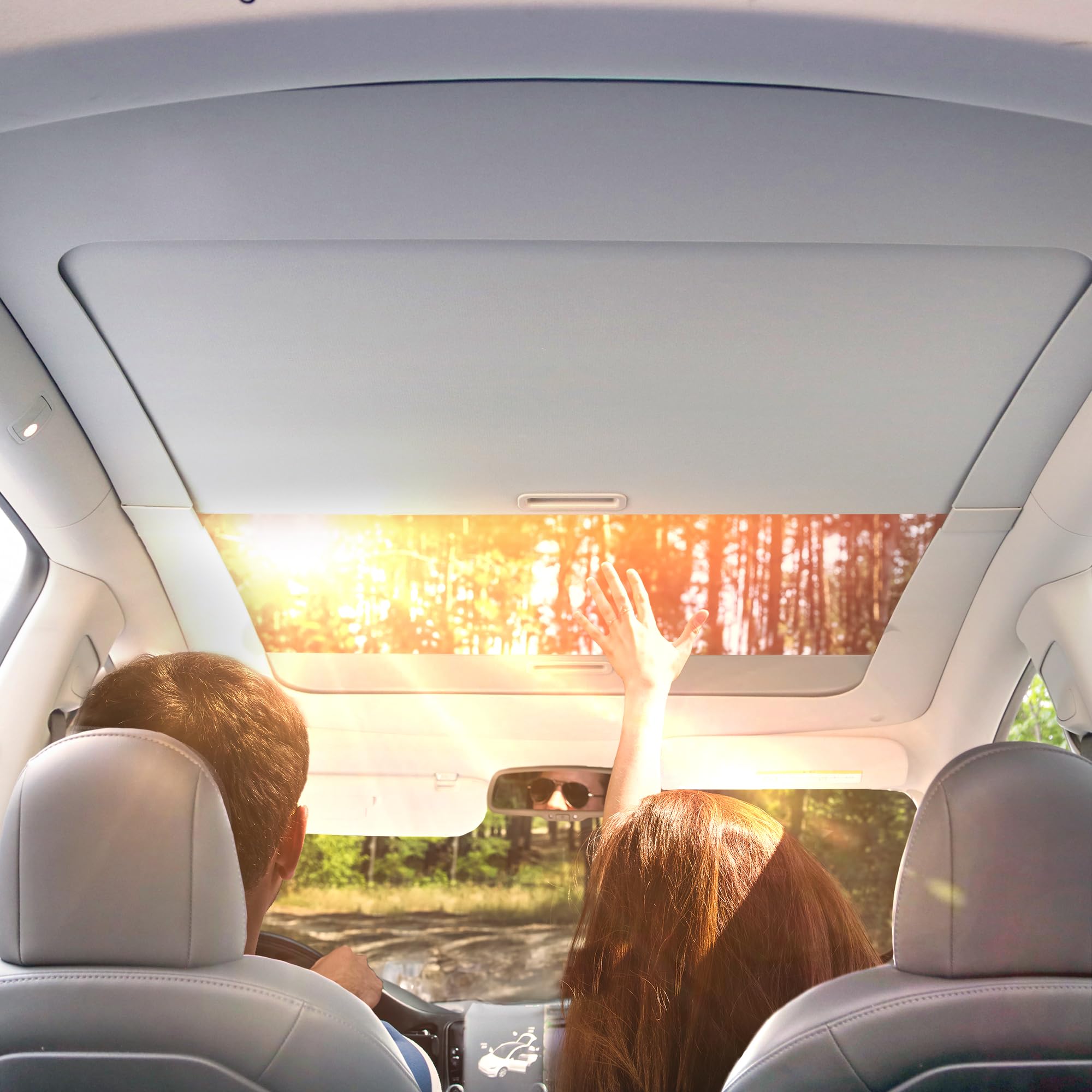 oEdRo Tesla Model Y Retractable Sunshade Roof, Upgraded 3.0 Full ...