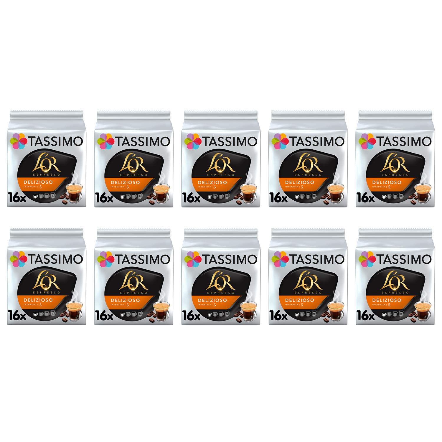 Tassimo L'OR Espresso Köstliche Kaffeepads - 10 Packungen (160 Getränke ...