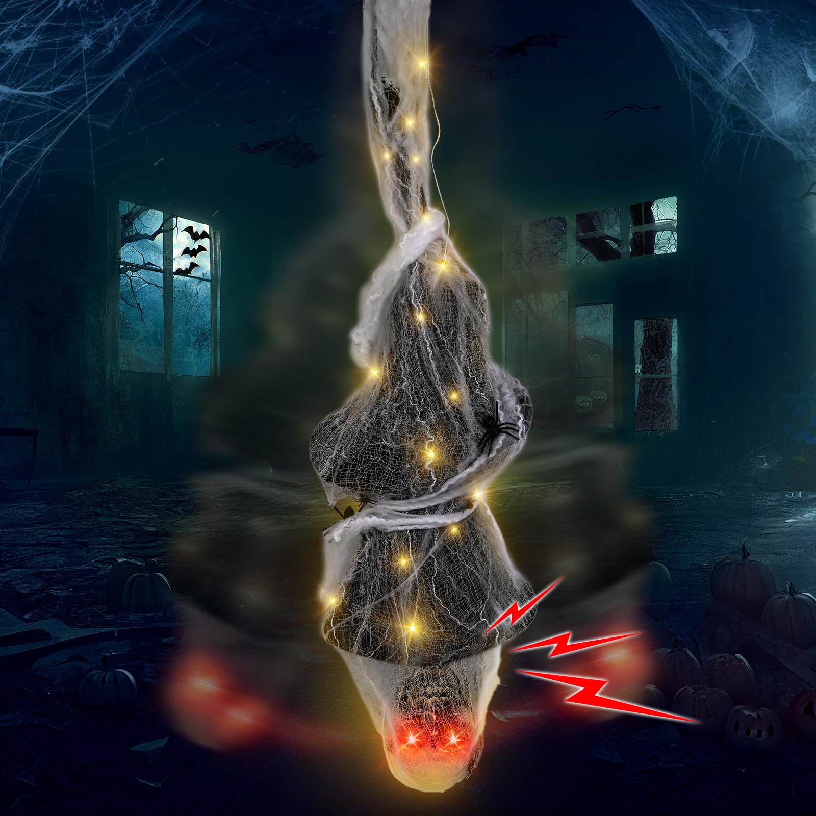 Letapapa 72 '' Halloween Decoration Cocoon Corpse, Animated Scary ...