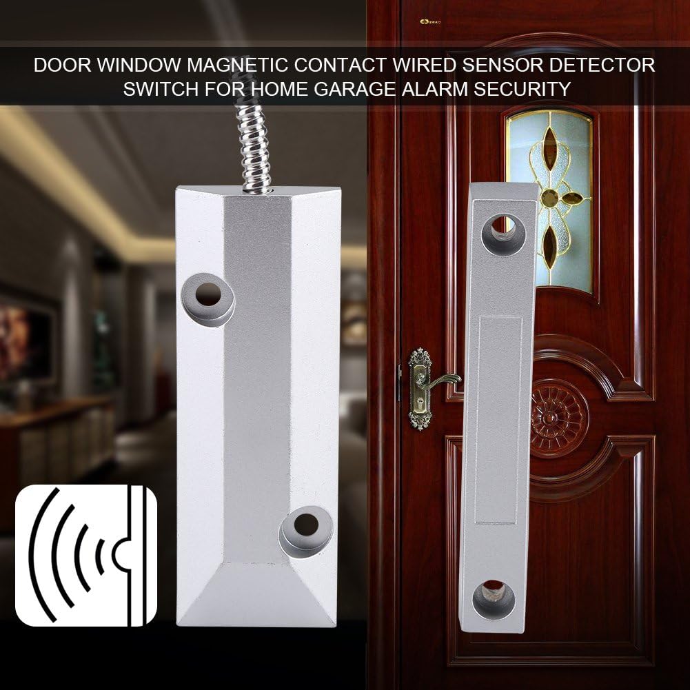 Zerodis Wired Metal Door Window Magnetic Contact Sensor Detector Switch ...