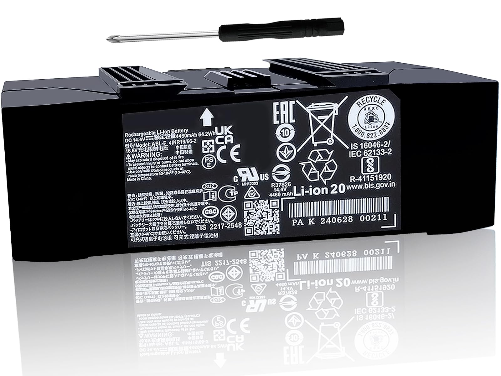 Lcenerga ABL-F 4460mAh for irobot Battery Replacement for irobot roomba ...