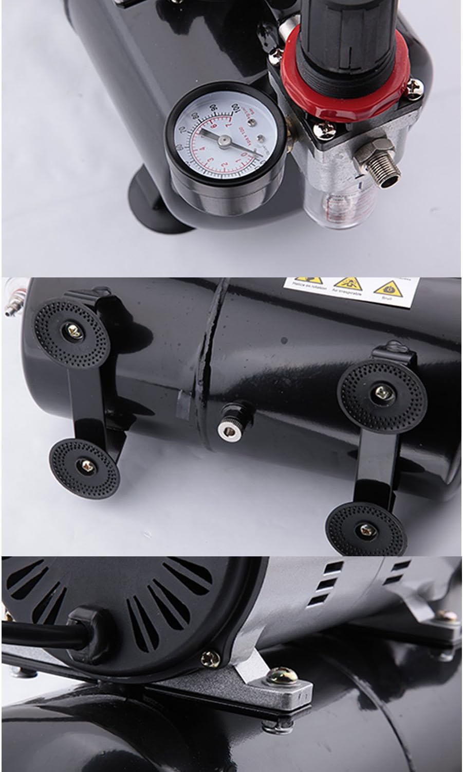 Fengda Airbrush Compressor FD-189 with 3L Air Tank /4 Bar-Auto Stop/ 6 ...