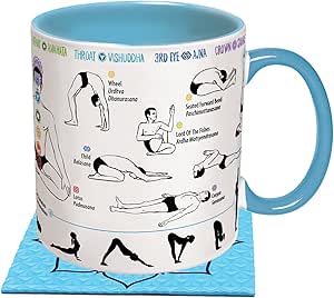 Amazon.com | How To: Yoga Coffee Mug - Learn Yoga Poses While You Drink ...