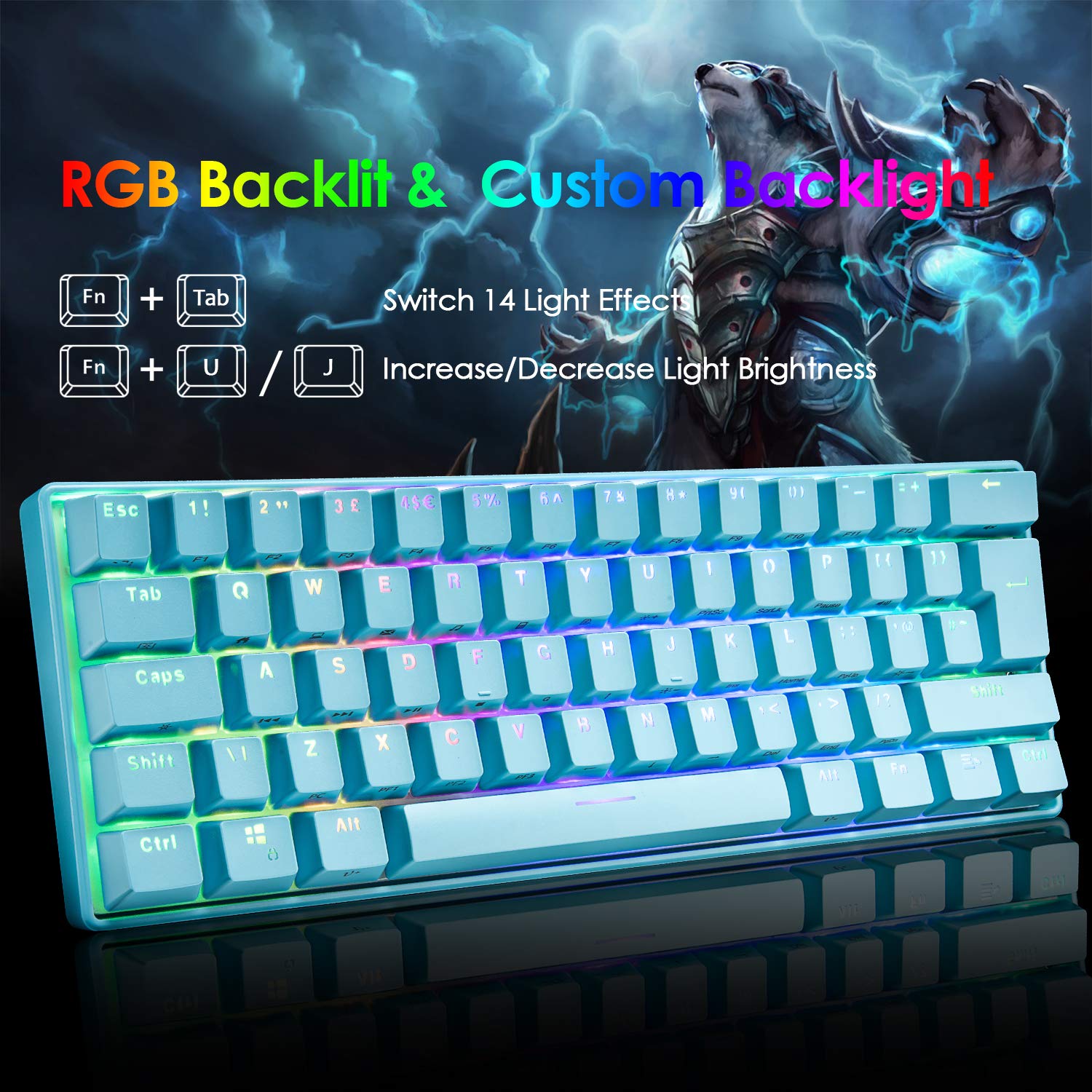 Mua ZIYOU LANG MK21 Portable 60% Mechanical Gaming Keyboard Untra ...