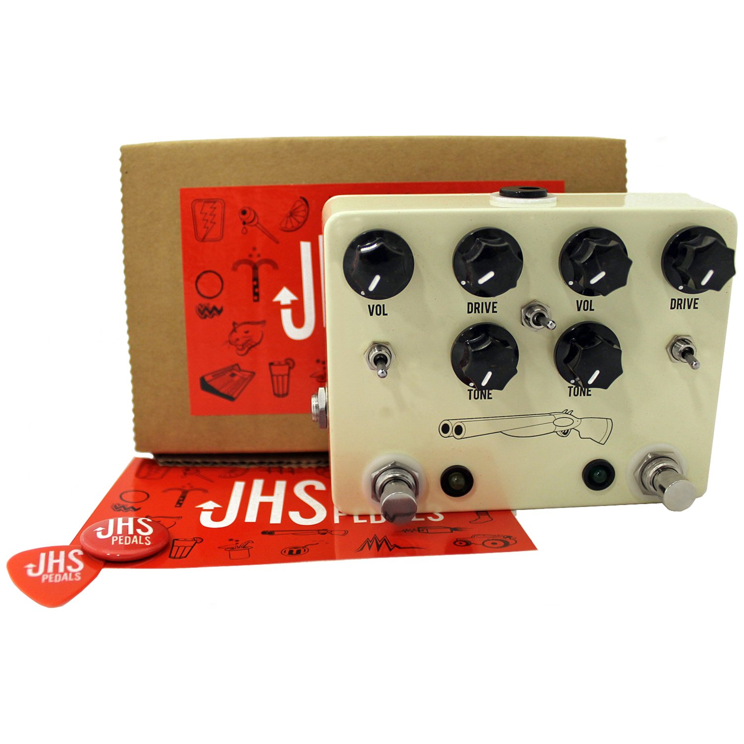 JHS The Double Barrel Dual Overdrive V3 Effects Pedal: Amazon.co.uk ...