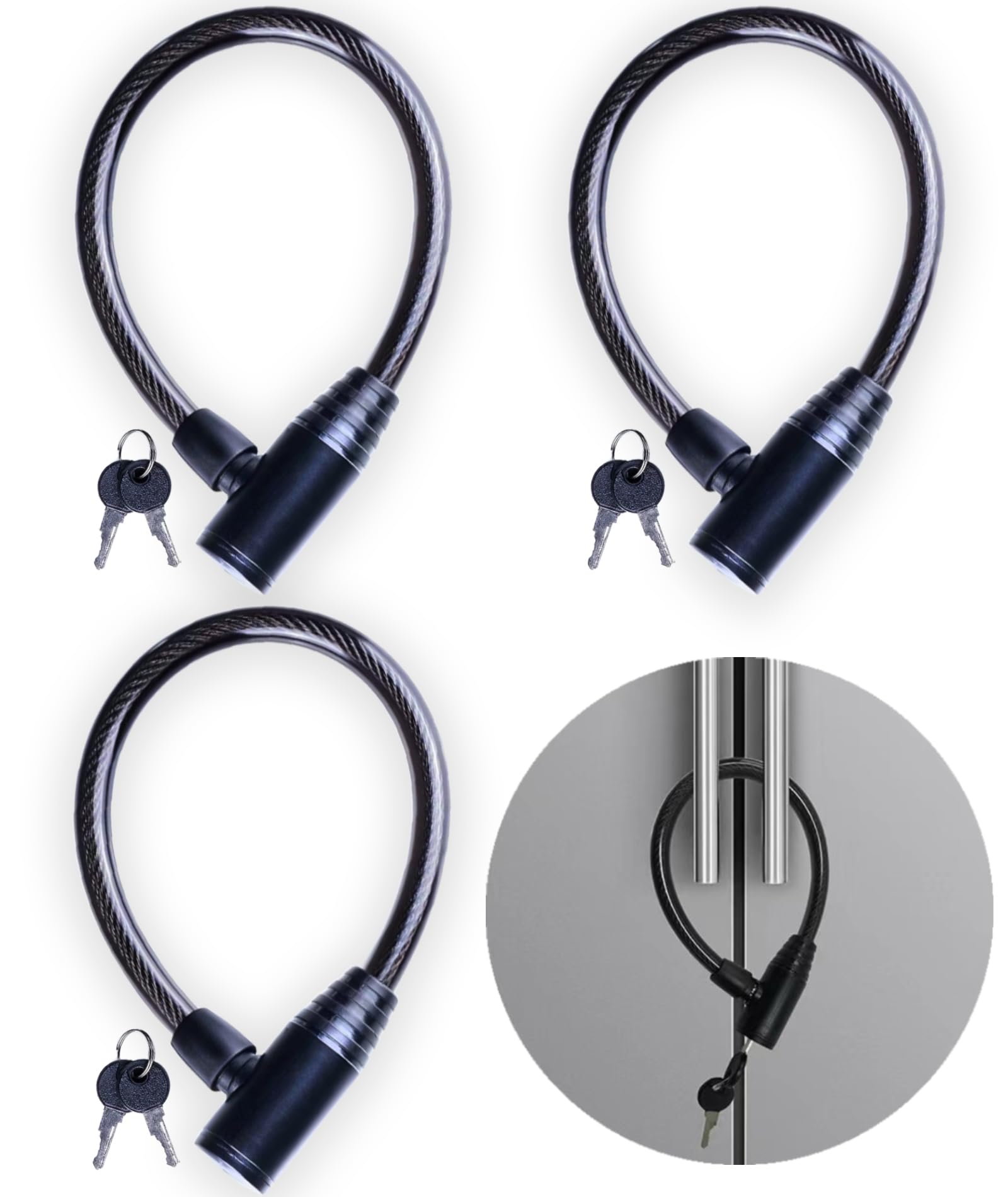 coxoe Fridge Cabinet Door Lock with Keys, 3Pack Child Proof Kitchen ...