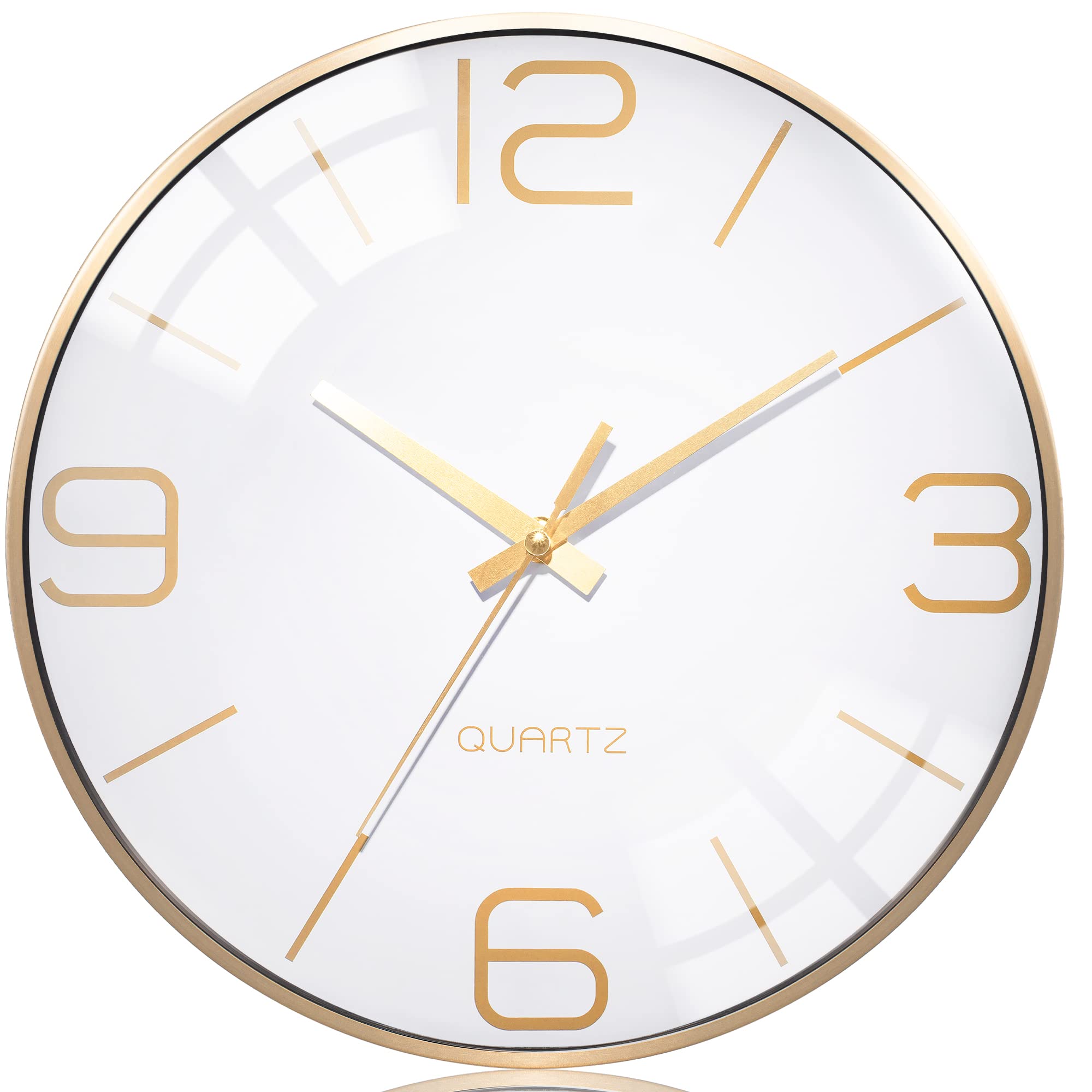 AYRELY® 12 Inch Silent Modern Wall Clocks Battery Operated, Wall Clock ...
