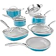 Amazon.com: Gotham Steel Aqua Blue Pots and Pans Set, 12 Piece Nonstick ...