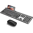 Amazon.com: Wireless Keyboard and Mouse Combo, CHESONA Bluetooth Rechargeable Full Size Multi ...