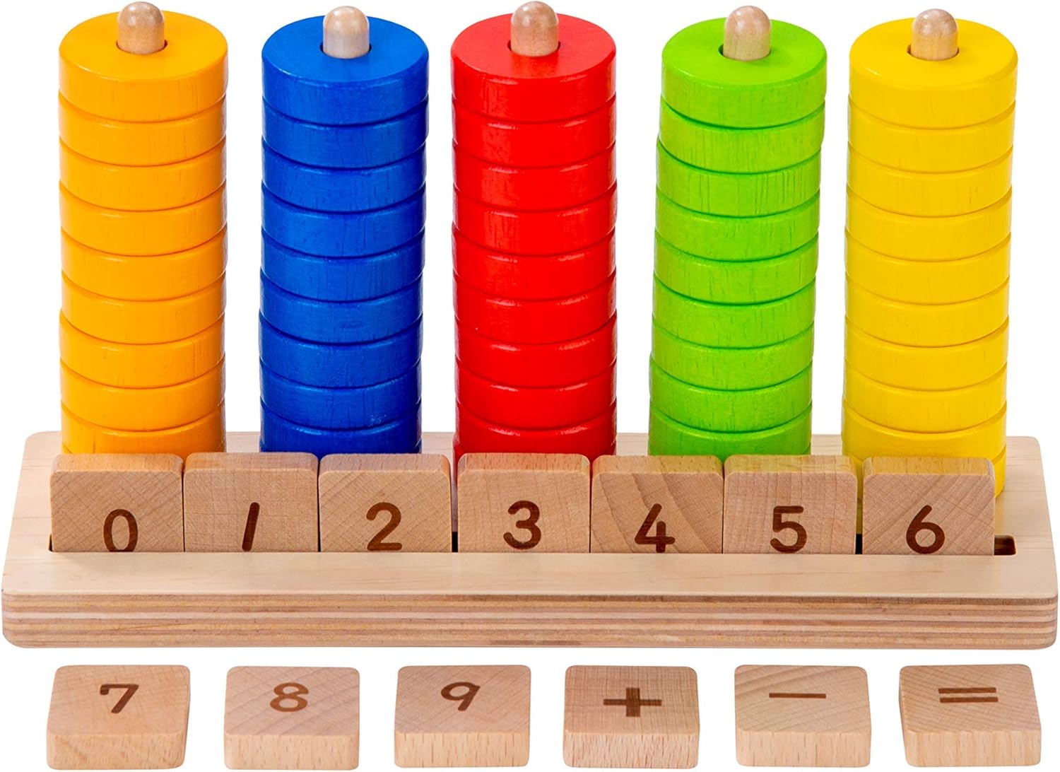 Engelhart Colorful wooden vertical abacus fun math learning for ...