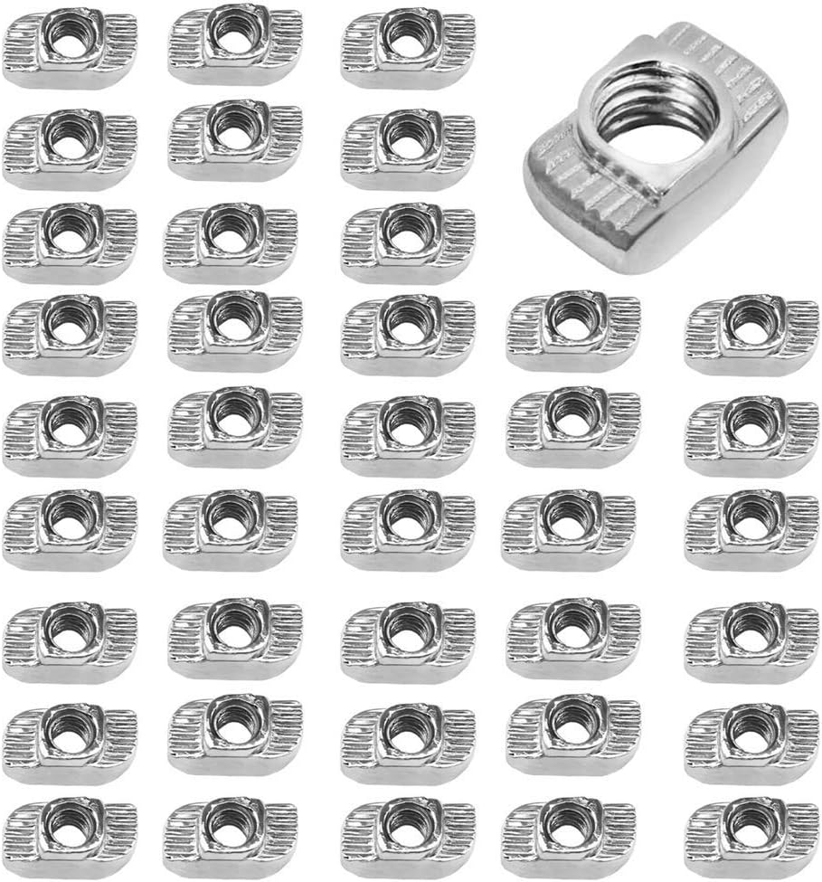 100pcs Série 20 Écrous à Rainure en T Coulissant, T-fente Écrou de tête ...