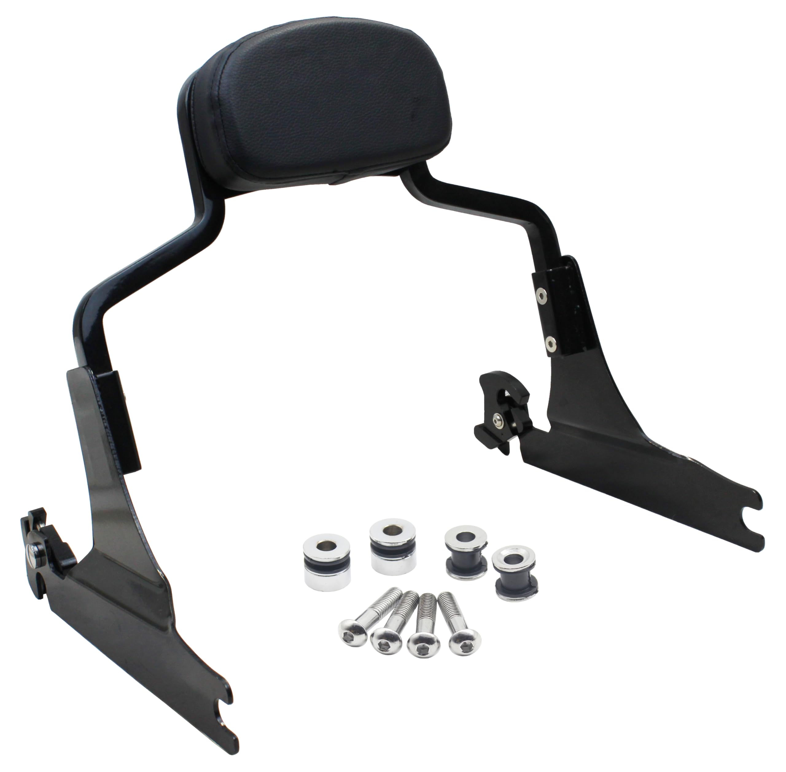 YHMOTO Chop Short Height Passenger Backrest Sissy Bar Fit 200mm Fender ...