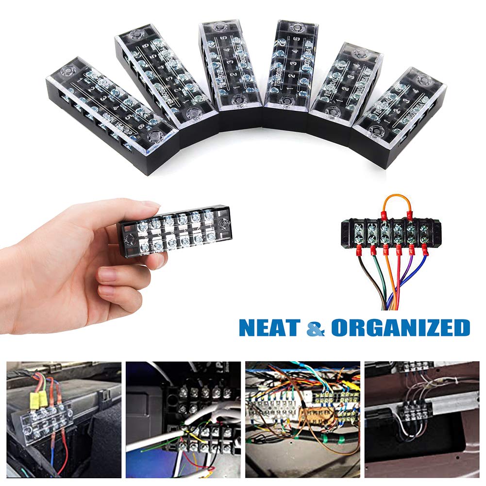 Mua Terminal Strips, FIXITOK 6 Sets 4/5/6 Positions Terminal Block ...