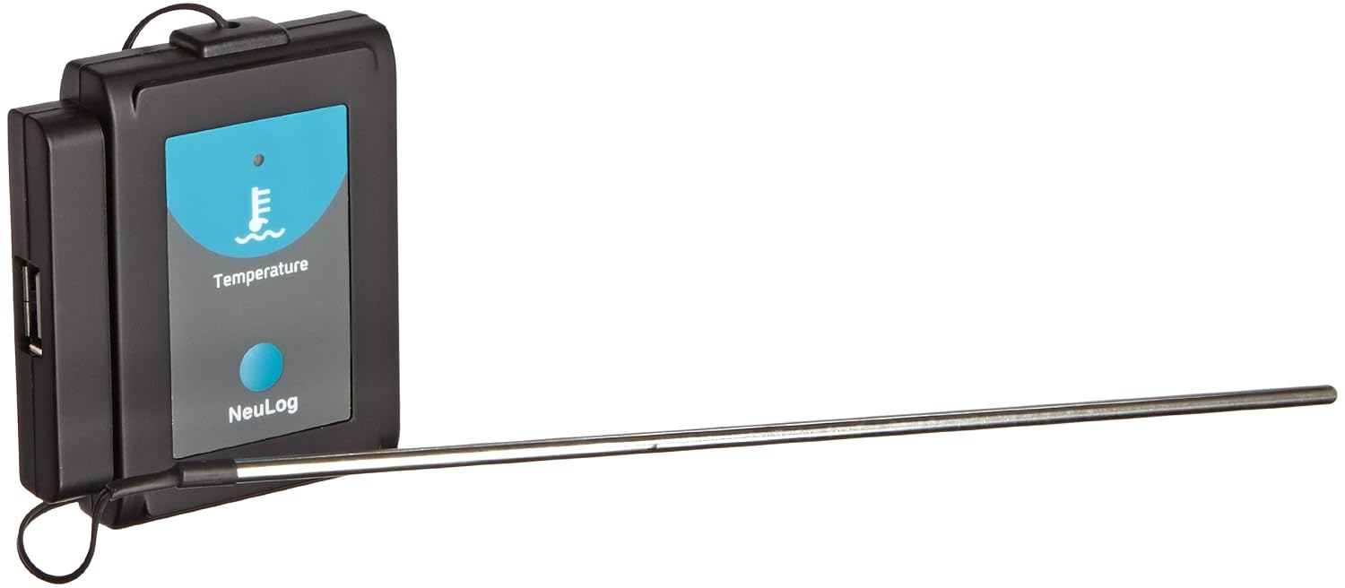 NEULOG Temperature Logger Sensor, 12 bit ADC Resolution, 100 S/sec ...