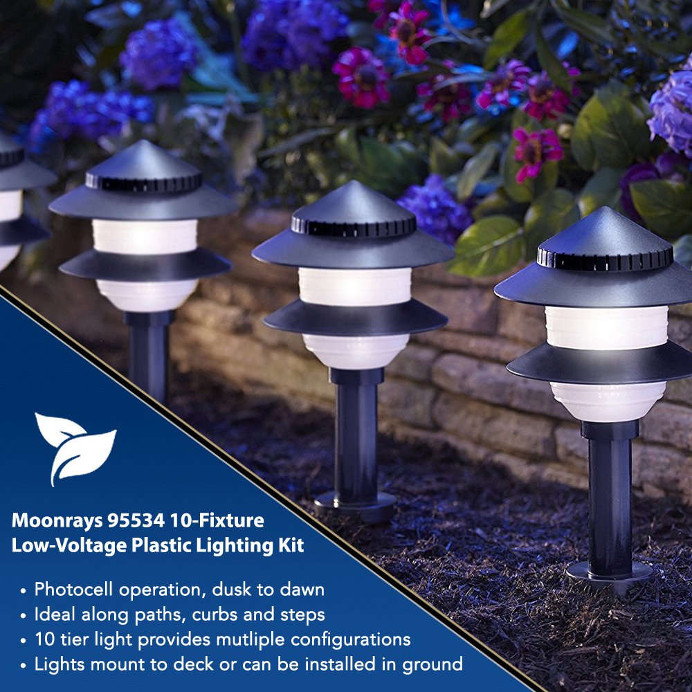 Moonrays 95534 Tier Light Kit, Incandescent Lamp, 4 W, 12 V, White ...