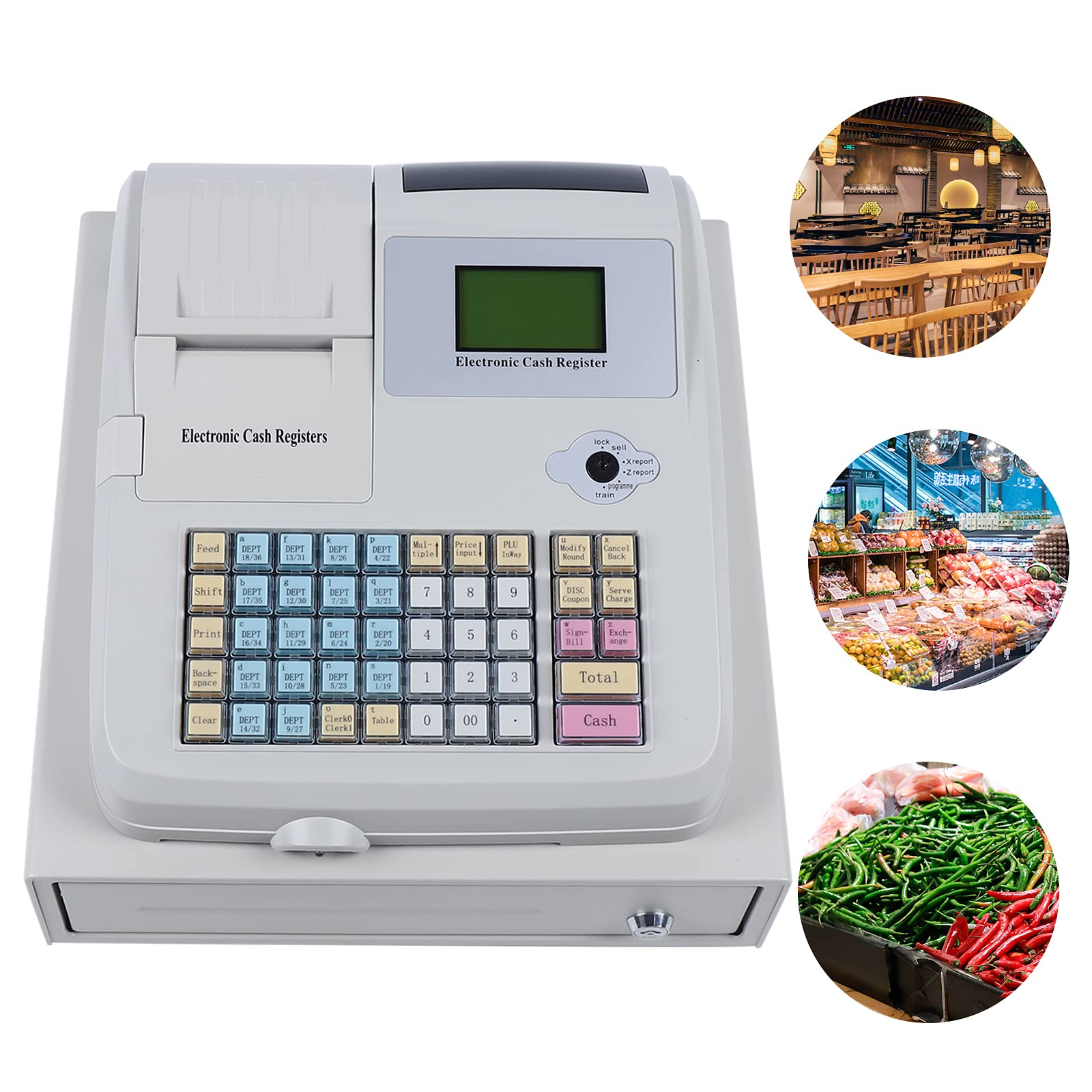 Electronic Cash Register,POS System Cash Register With Removable Cash ...